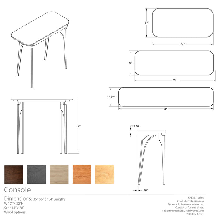 Exquisite Hardwood Console Table – KHEM Studios