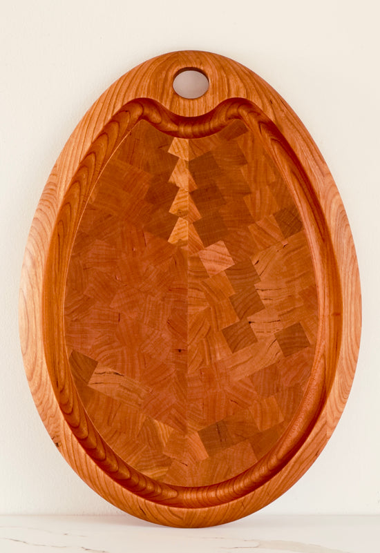 End Grain Deep Juice Groove Small Egg Carving Board- Limited Edition – KHEM Studios