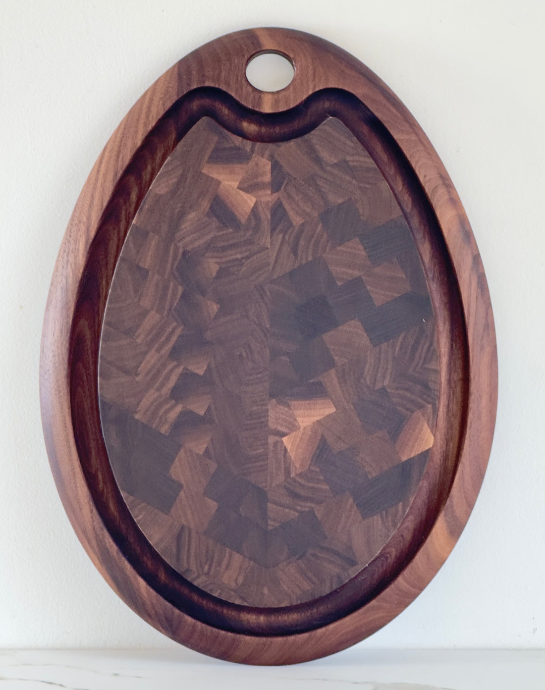 End Grain Deep Juice Groove Small Egg Carving Board- Limited Edition – KHEM Studios